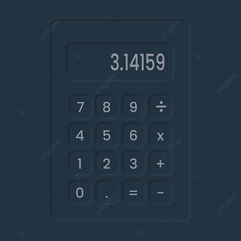 neumorphism dark theme calculator template download on pngtree