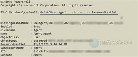 How To Find Out When User Has Changed The Windows Password