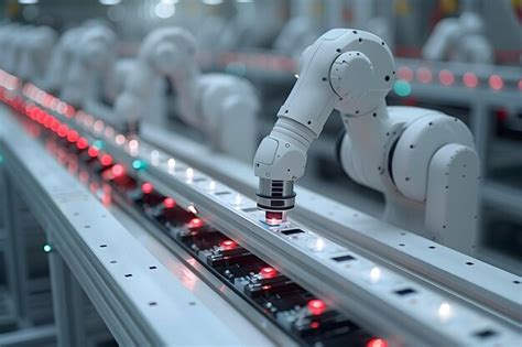 Premium Photo Robot Moving Along Conveyor Belt