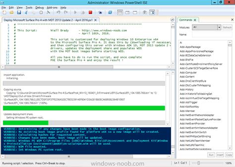 how can i use powershell to deploy windows 10 x64 to the microsoft