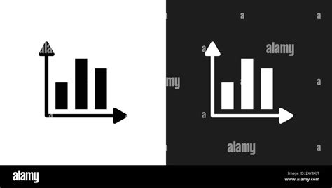 Chart Histogram Icon Logo Sign Vector Outline In Black And White Color Stock Vector Image And Art