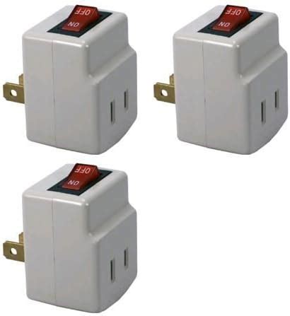 Amazon Com Bindmmaster Prong Single Port Power Adapter With Red Light Indicator On Off Switch