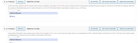 Solved 8 [ 1 Points] Details Sercp10 11 P 034 My Notes