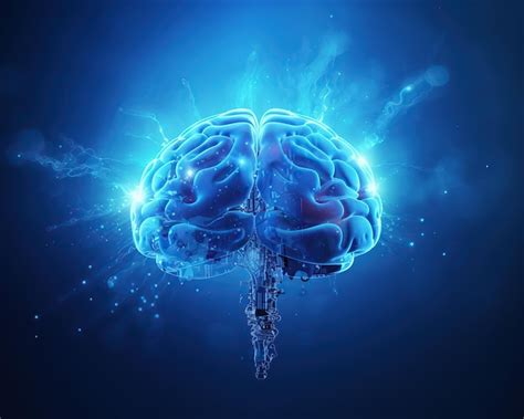 premium photo illustration of hologram human intelligence brain