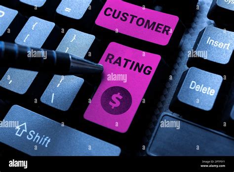 Sign Displaying Customer Rating Concept Meaning Gauge The Customer Satisfaction With A Company