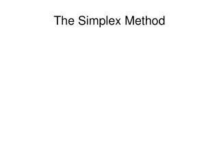 PPT The Simplex Method PowerPoint Presentation Free Download ID