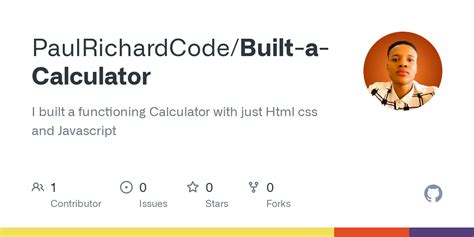GitHub PaulRichardCode Built A Calculator I Built A Functioning Calculator With Just Html Css