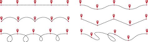 Roadmap Path Timeline Dashed Line Way Route Chart And Road Steps With