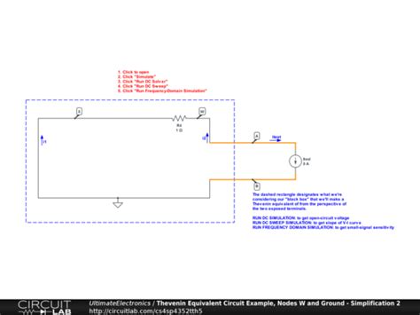 Thevenin Equivalent Circuit Example Nodes W And Ground Simplification 2 CircuitLab