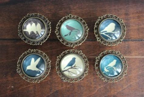 Bird Drawer Knobs Brass Cabinet Knobs With Bird Images Etsy