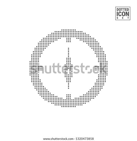 Compass Dot Pattern Icon Navigation Dotted Stock Illustration 1320473858 Shutterstock