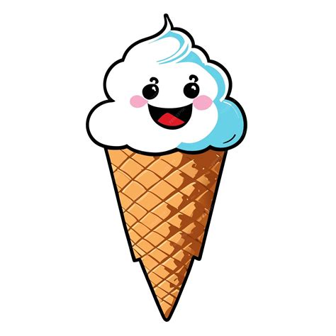 Domingo De Helado En La Caricatura De Ilustración Vectorial De Verano