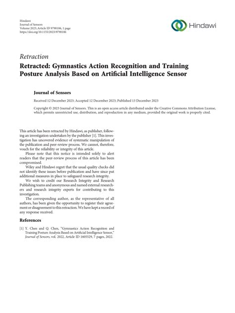 Pdf Retracted Gymnastics Action Recognition And Training Posture