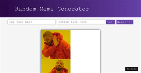 Meme Generator Codesandbox