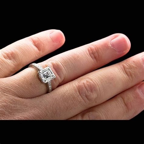 252 Carat Gia Square Emerald Asscher Cut Diamond Platinum Engagement