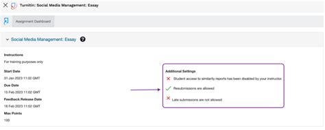 Turnitin Resubmit Policies Aula