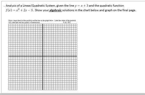 Solved Analysis Of A Linear Quadratic System Given The Line