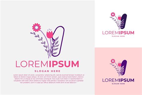 Numeric 1 Logo Design Vector Template Illustration With Flowers 11816628 Vector Art At Vecteezy