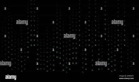 Image Of Green Binary Coding Data Processing Over Black Background