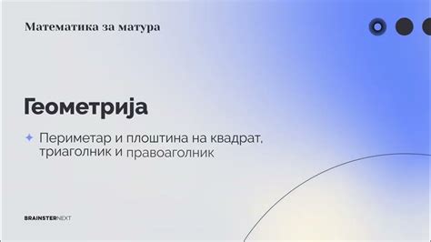 Периметар и плоштина на квадрат триаголник и правоаголник 7 Геометрија Математика за