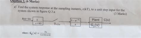 solved question 3 6 ﻿marks a ﻿find the system response at