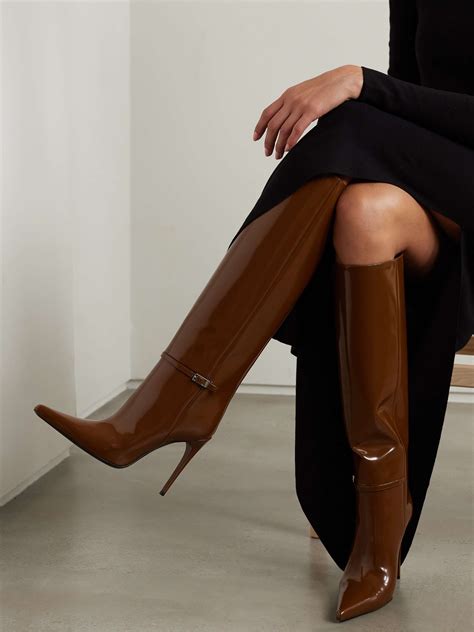 Brown Leather Knee High Boots