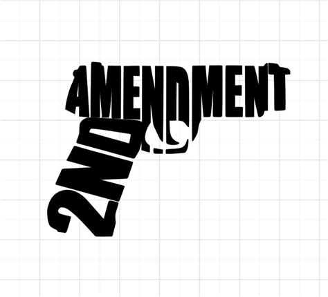 2nd Amendment Pistol Vinyl Decal Etsy