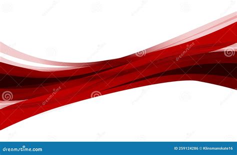 Red Curve Abstract Wave Vector Design Background Stock Illustration
