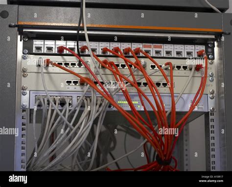 Network Hub Switch Patch Panel Stock Photo Alamy