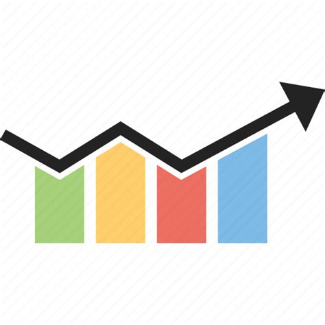 Arrow Bar Chart Development Graph Growth Progress Icon