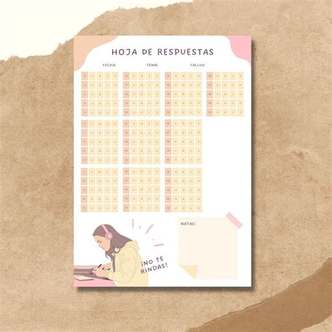 📋 Plantilla Hoja De Respuestas Test Gratis Para Imprimir En Pdf