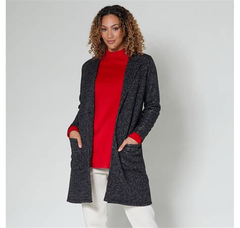 Cuddl Duds Brushed Sweater Coatigan Tscca