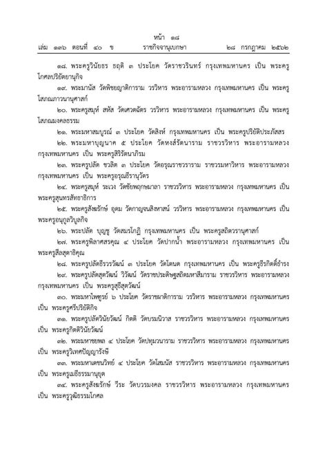 รายนามพระสงฆ์ที่ได้รับพระราชทาน พัดยศ สมณศักดิ์พระสงฆ์ไทย