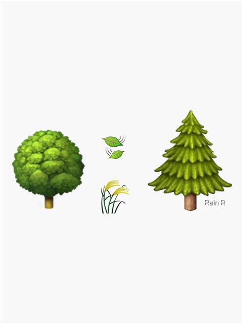 Tree Emoji Sticker By LORRAUN Redbubble