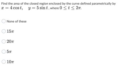 solved find the area of the closed region enclosed by the