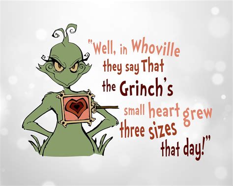The Grinch Whoville Svg Grinchs Heart Grew 3 Sizes That Day Quote