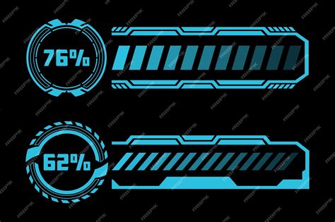 Premium Vector Futuristic Hud Interface Loading Bars And Sci Fi Elements