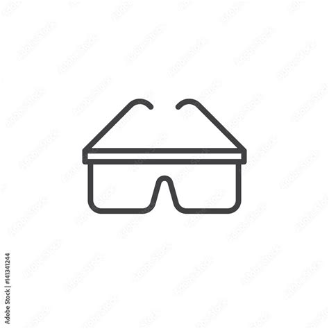 Safety Glasses Line Icon Outline Vector Sign Linear Style Pictogram