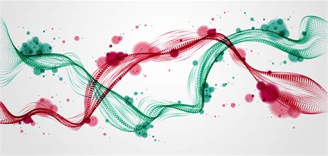 입자의 상호 배열 흐르는 더블 동적 음파 3d 벡터 일러스트입니다 메쉬 라운드 도트 아름 다운 편안한 벽지 그림 0명에 대한 스톡 벡터 아트 및 기타 이미지 Istock