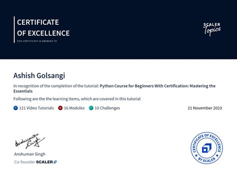 i have completed python course for beginners with certification