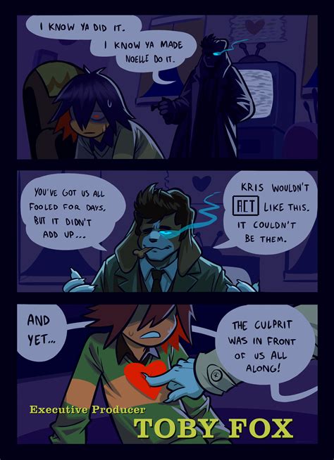 kris and lieutenant columbo deltarune and 1 more drawn by