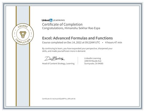 Himanshu Sekhar Rao Espa On Linkedin Certificate Of Completion