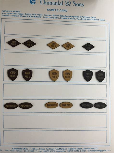 Black Brown Printed PU Patches For Garments At Rs Piece S In Mumbai ID
