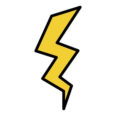 Vertical Lightning Icon Color Outline Vector 15144946 Vector Art At Vecteezy
