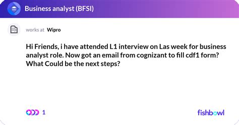 Hi Friends, i have attended L1 interview on Las we... | Fishbowl
