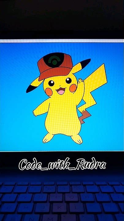 Draw Pikachu Using Python Python Shorts Pikachu Viral Coding