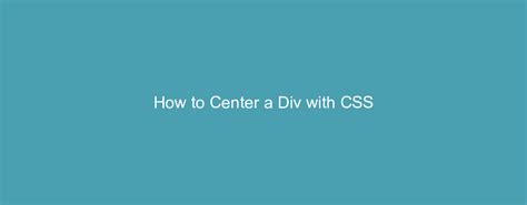 How To Center A Div With Css