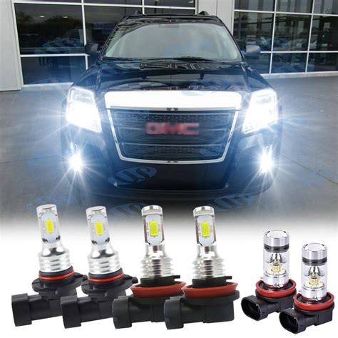 For Gmc Terrain 2010 2015 6x Combo Led Headlight Hilo Beam Fog