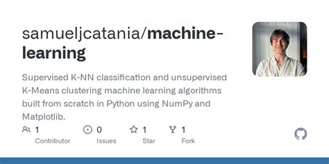 Github Samueljcataniamachine Learning Supervised K Nn Classification And Unsupervised K