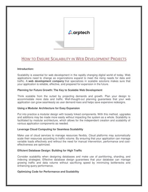 Ppt How To Ensure Scalability In Web Development Projects Powerpoint